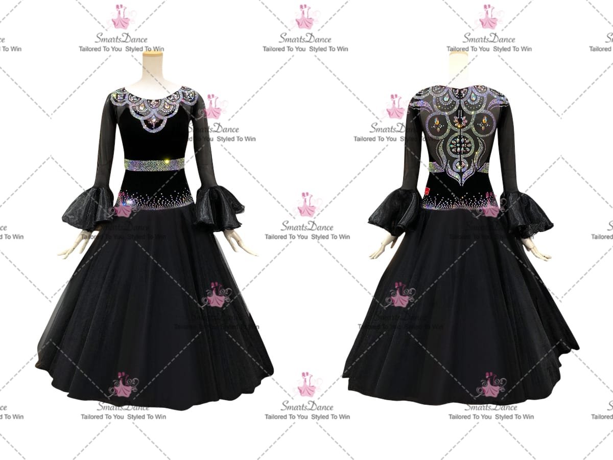 Black Womens Dance Costumes Ballroom Dancing Dresses BD-SG3984