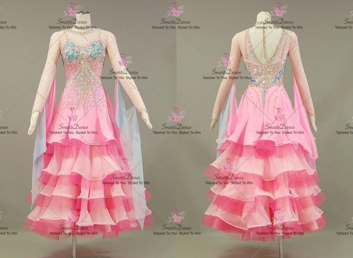 Pink Formal Dance Dresses Modern Dance Costume Ballroom Standard ...